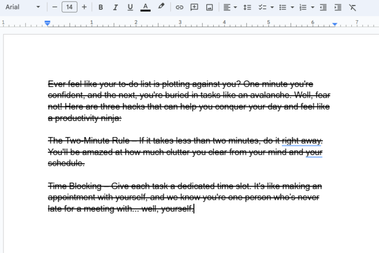How To Strike Through Text In Google Docs : Step-By-Step Guide